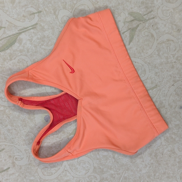 Nike | Intimates & Sleepwear | Nike Drifit Nonpadded Sports Bra Orange ...